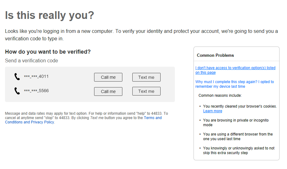 Verify your identity